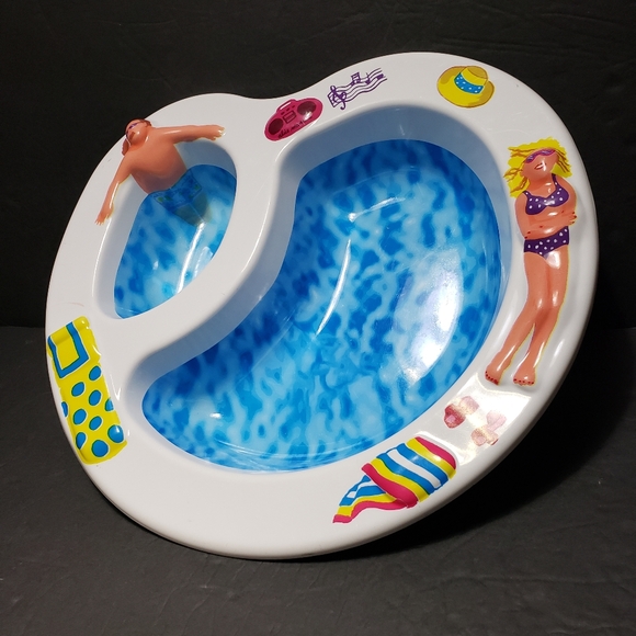 Dining | Vintage 9s Plastic Swimming Pool Chips Dip Serving Bowl | Poshmark